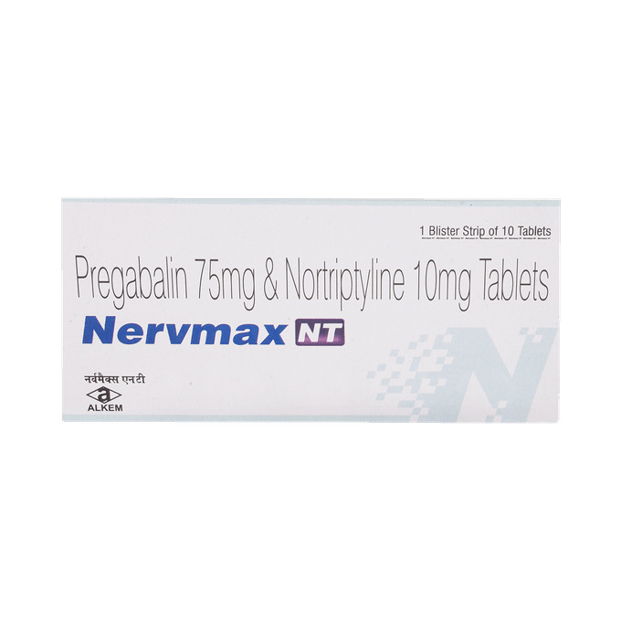 Nervmax NT 75mg/10mg Tablet buy now @ ₹20.24 Tablet | Online Rengas ...