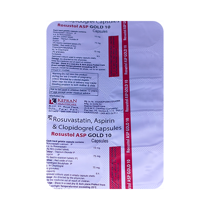 Rosustol ASP Gold 10 Capsule buy now @ ₹129.00 per 10 Strip | Online ...