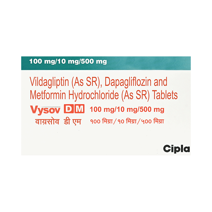 Vysov DM 10mg/500mg/100mg Tablet buy now @ ₹146.30 Tablet | Online ...