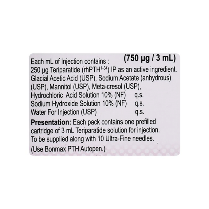 Bonmax PTH 750mcg Solution for Injection buy now @ ₹7446.1 Solution For ...