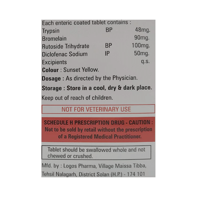 Chymolex Plus Tablet buy now @ ₹162 per 10 Strip | Online Rengas ...