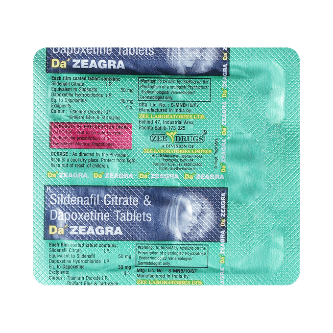 DA Zeagra Tablet buy now @ ₹131 per 4 Strip | Online Rengas Pharmacy India
